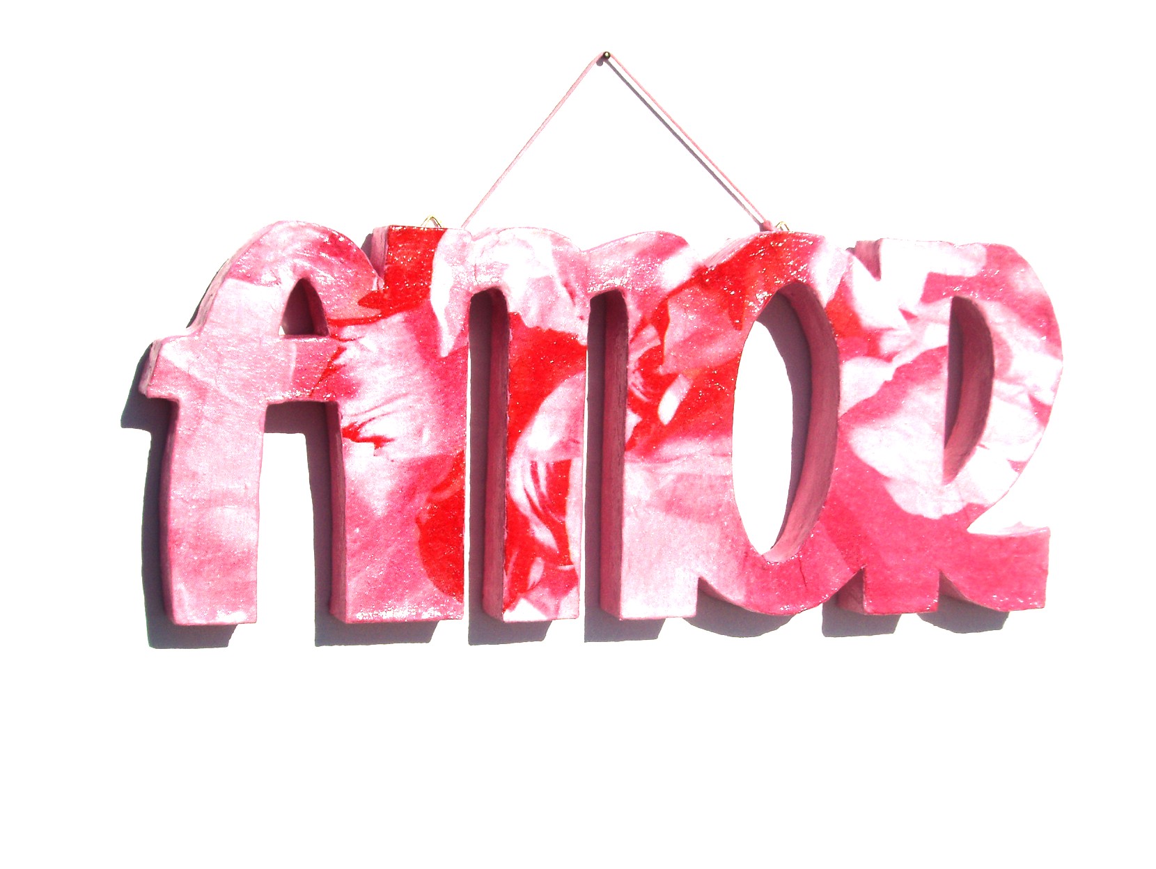 3d Paper Mache Word "amor" on Luulla